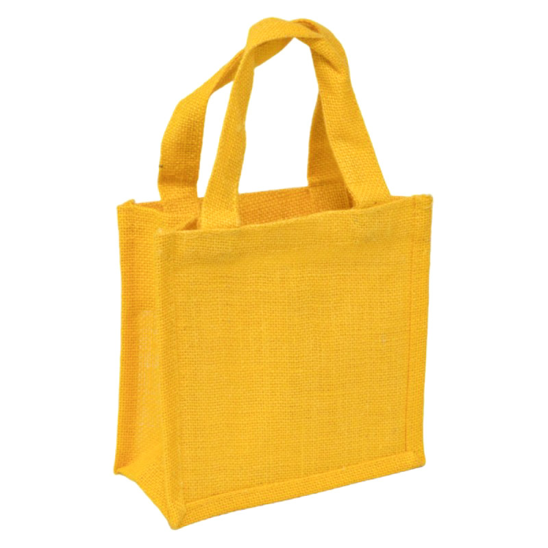 Sac jute jaune double avec PVC – 19 | Deffrennes