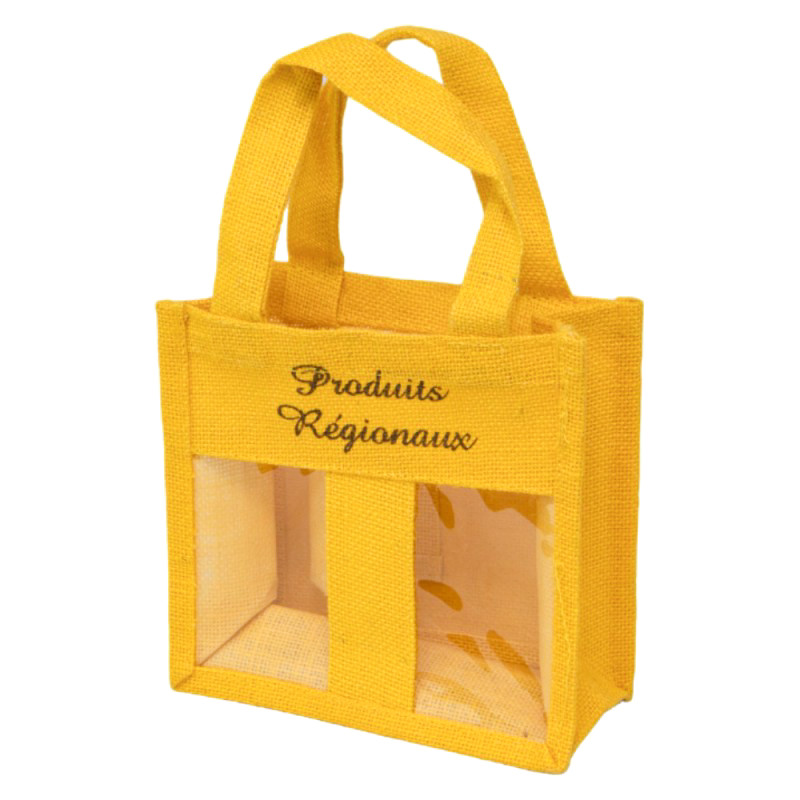 Sac jute jaune double avec PVC – 19 | Deffrennes