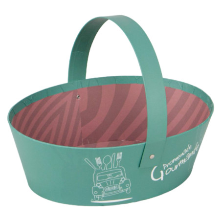 Panier carton vert Promenade Gourmande