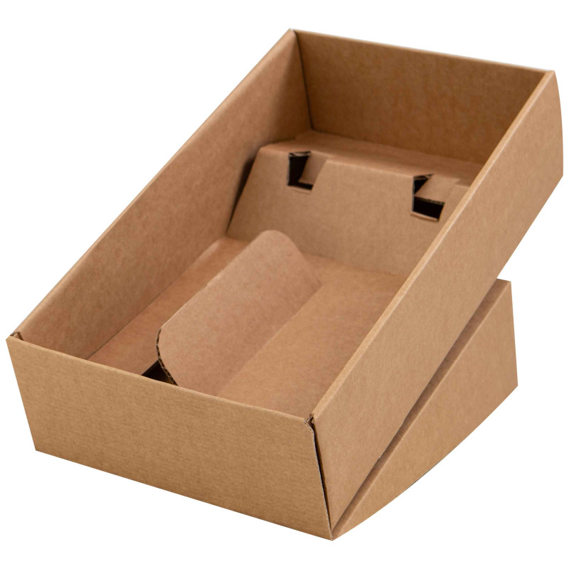 Coffret 2 bouteilles carton rectangulaire kraft 20x35x9 cm