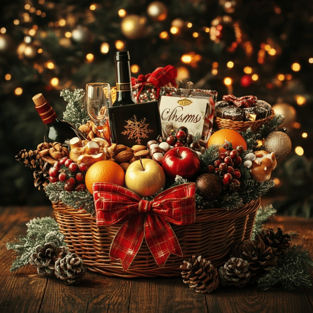 10 Idées de Paniers Garnis Festifs : Inspirations Noël et Nouvel An 2024